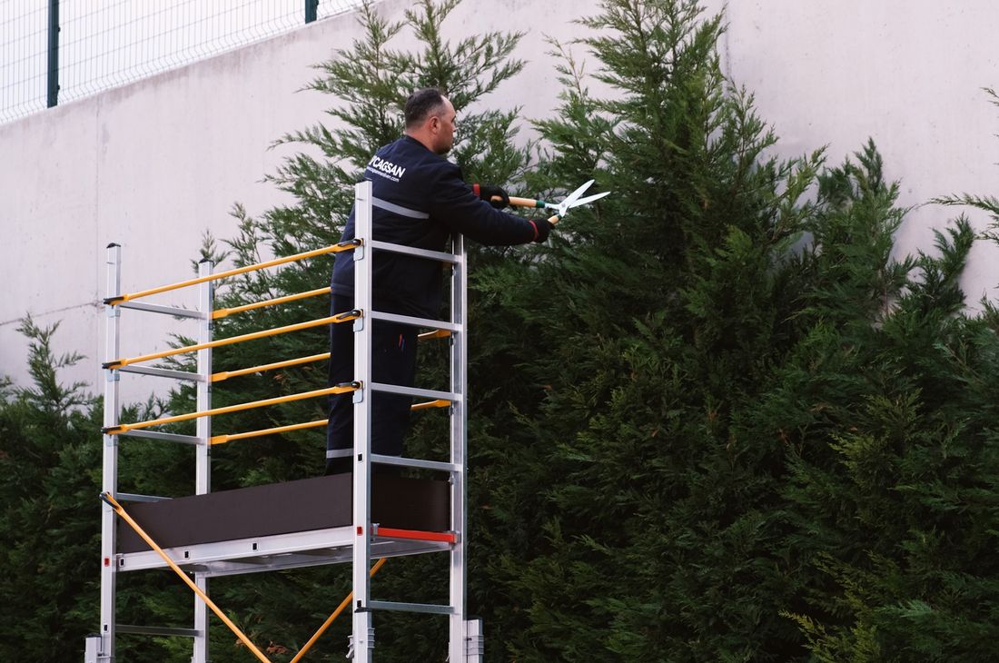 Rusztowanie aluminiowe jezdne na schody BRIKS PL003 4.80m - ERLI.pl