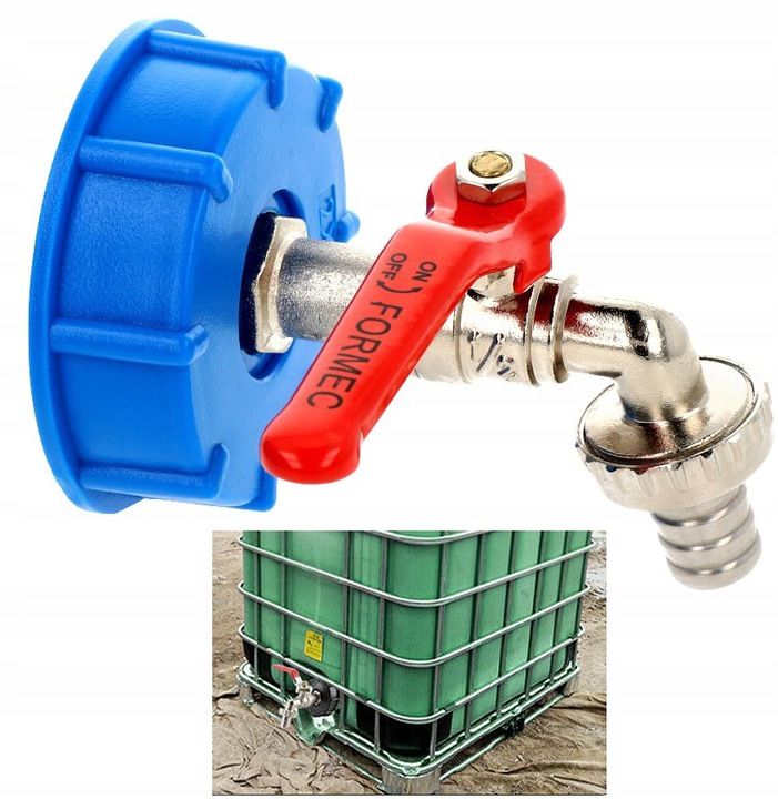 KRAN do zbiornika 1000 ZAWÓR do MAUZERA na wąż 1/2 - ERLI.pl