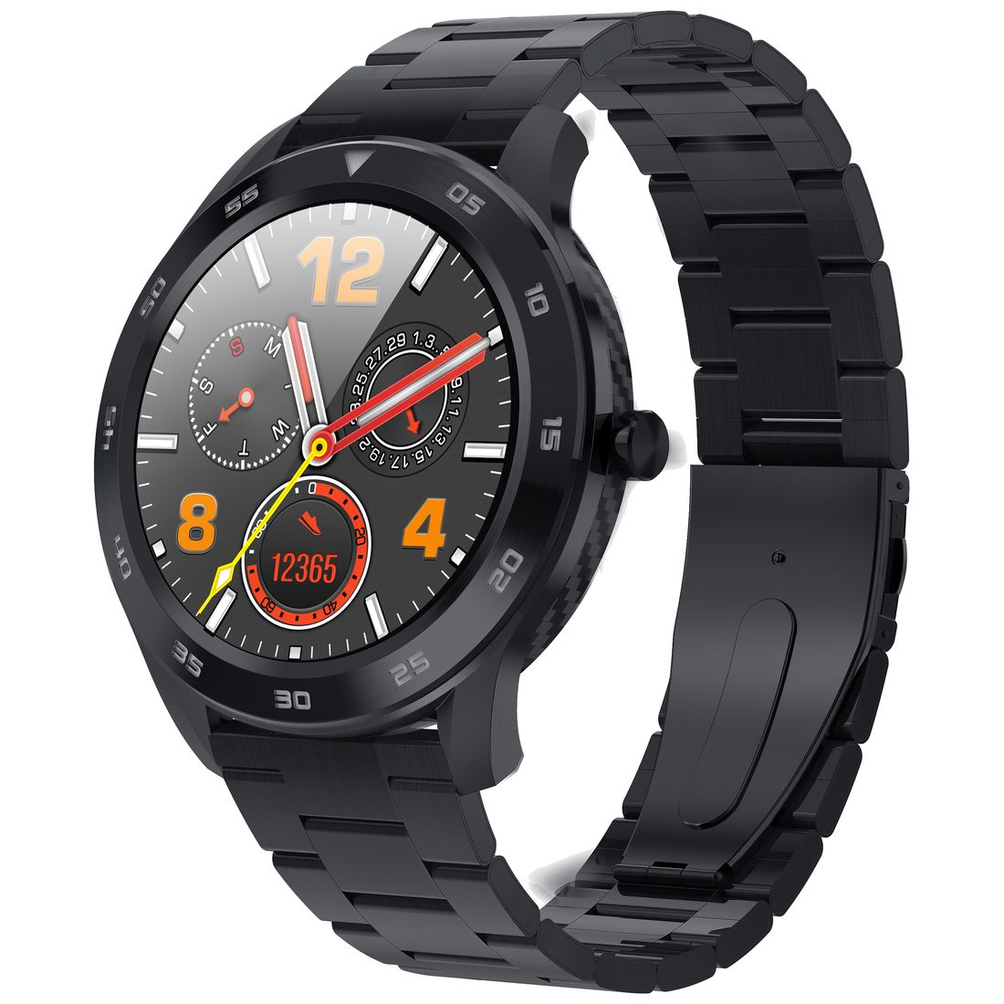Exclusive Smartwatch DT98 Meski Krokomierz (CZARNY METAL) - ERLI.pl