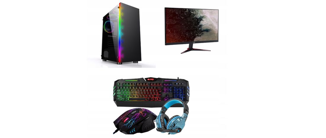 KOMPUTER ZESTAW DO GIER 16GB RAM 512 SSD W10 AMD - ERLI.pl