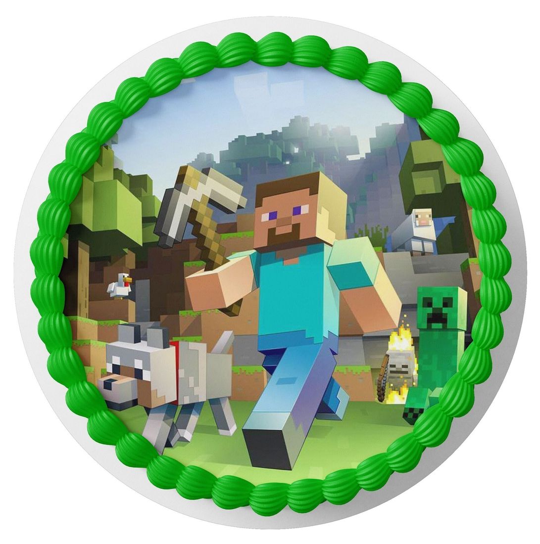 OPŁATEK NA TORT MINECRAFT + NAPIS GRATIS - ERLI.pl