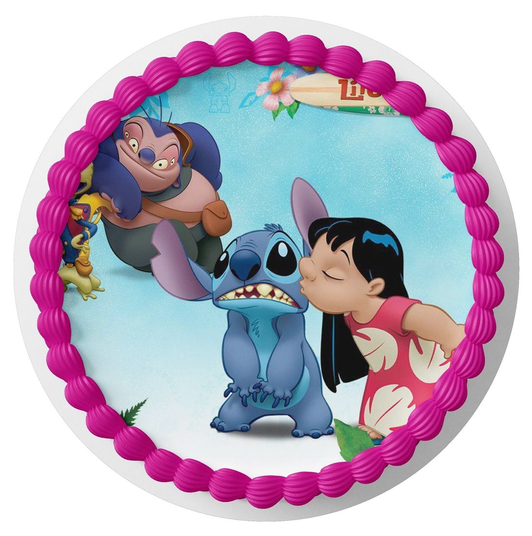 OPŁATEK NA TORT LILO I STICH + NAPIS GRATIS - ERLI.pl