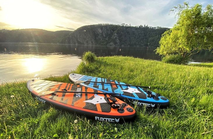 Deska do pływania SUP Fuxtec 320x81cm 150kg zestaw - ERLI.pl