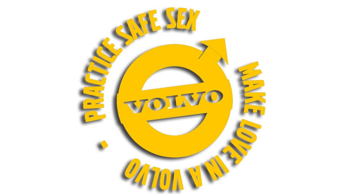 Wycinana Naklejka Practice Safe Sex Make Love In A Volvo żółta Erli Pl