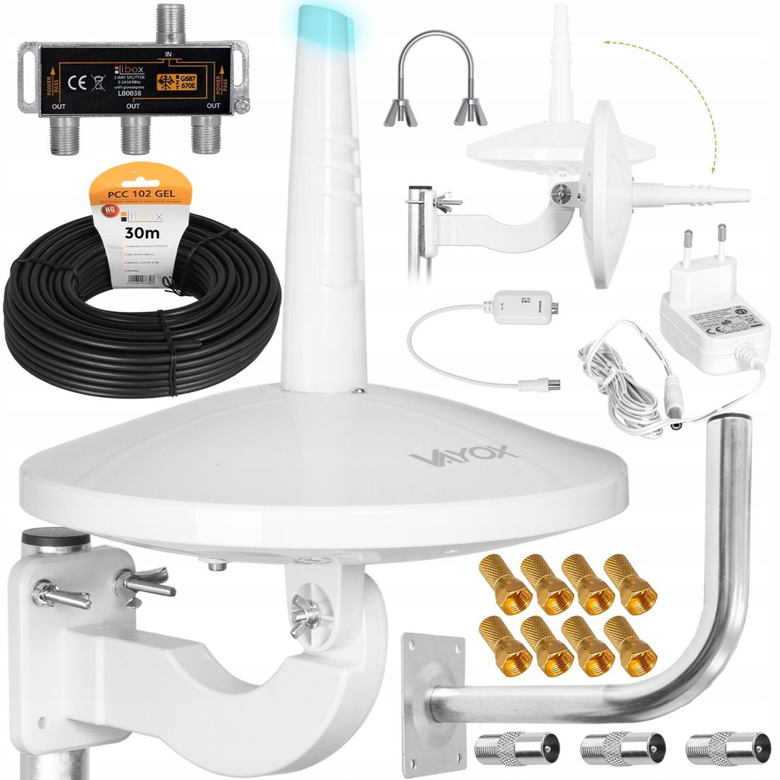 ANTENA DVB-T2 DOOKÓLNA MUX8 LTE COMBO ZESTAW 3TV - ERLI.pl