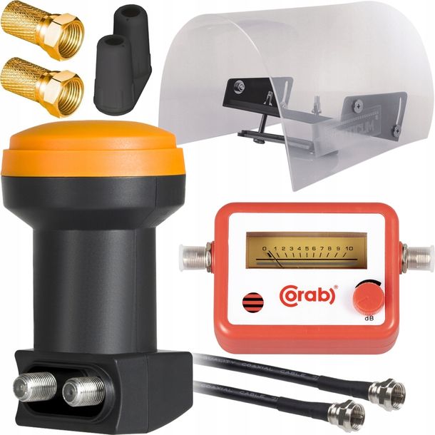 ZESTAW KONWERTER TWIN 4K MIERNIK SAT OSŁONA KABEL - ERLI.pl