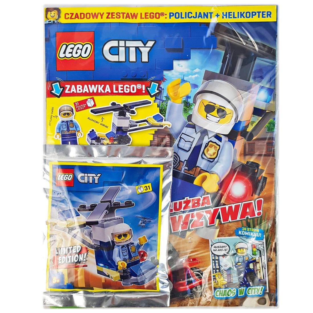 LEGO CITY 1/2021 + POLICJANT + HELIKOPTER - ERLI.pl