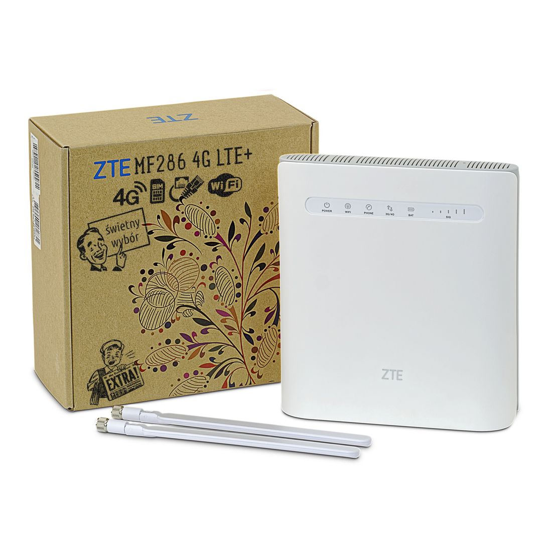 ZTE MF286 domowy Router SIM WiFi AC 4G LTE 300Mb/s + ANTENY - ERLI.pl