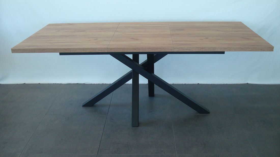 Stół nowoczesny rozkładany Lego 140/180 blat laminat metalowe nogi ...