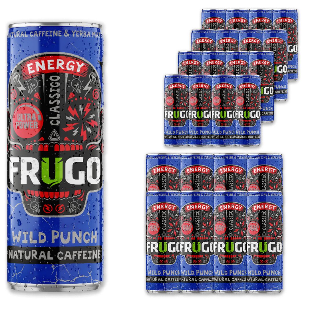 Frugo Wild Punch Classic napój energetyzujący 330ml x 24 sztuk - ERLI.pl Frugo Wild Punch Classic napój energetyzujący 330ml x 24 sztuk - ERLI.pl