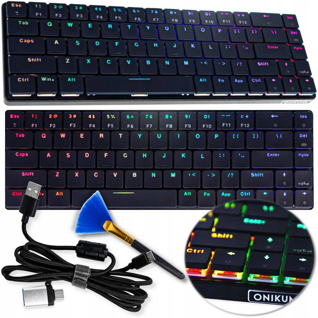 KLAWIATURA PODŚWIETLANA GAMINGOWA Onikuma G29 RGB – 128490538 - ERLI.pl