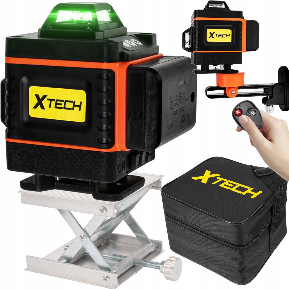 POZIOMICA LASEROWA XTECH 360° LASER KRZYŻOWY 4D - ERLI.pl