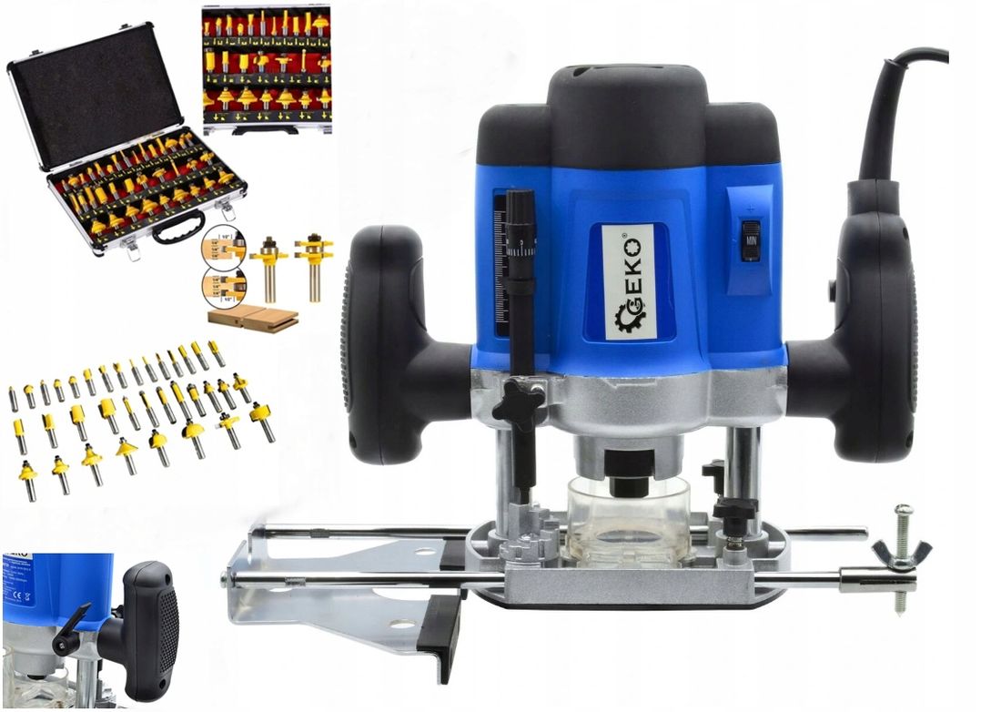 FREZARKA GÓRNOWRZECIONOWA 1200W 6/8mm FREZY 35szt - ERLI.pl