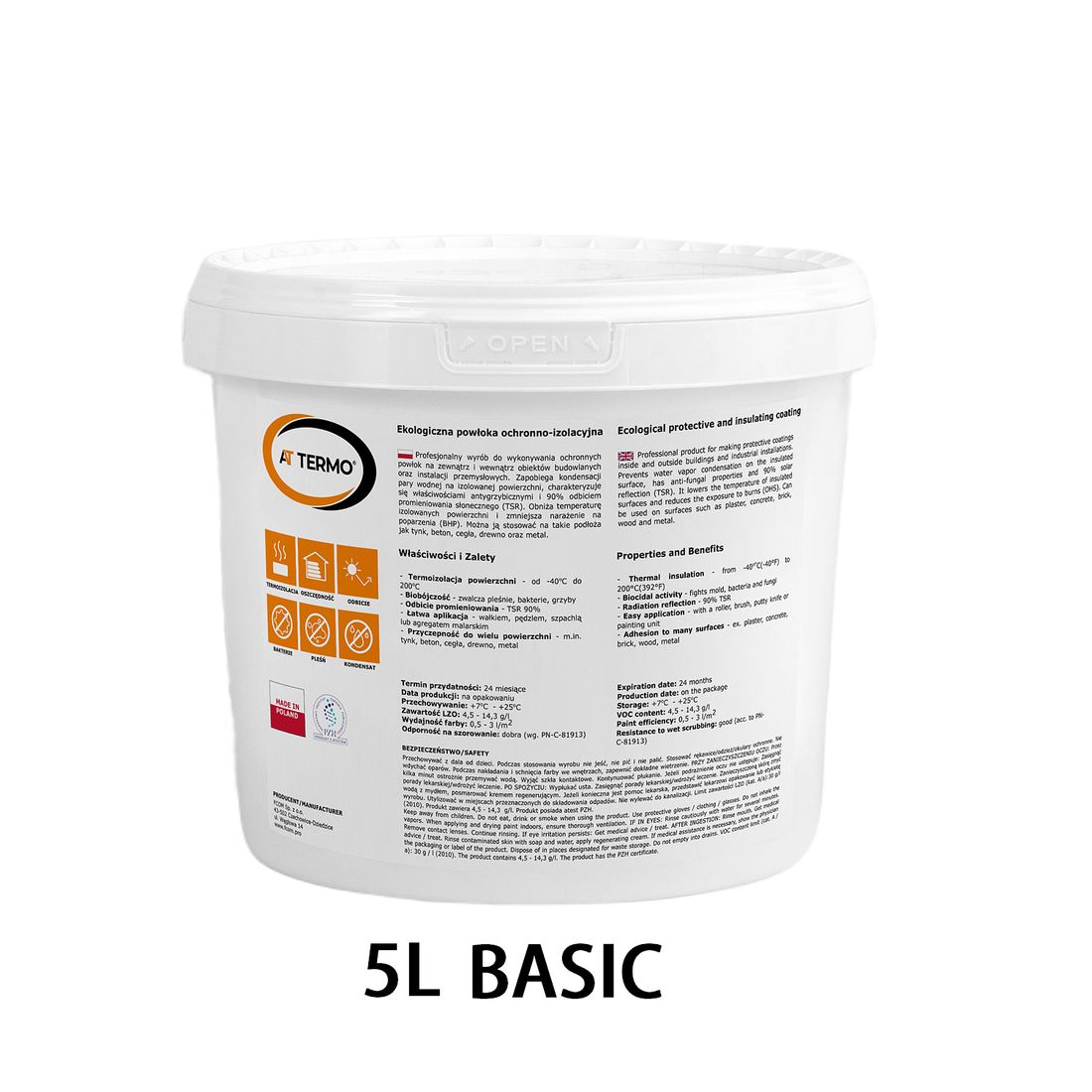 Masa termoizolacyjna AT Termo BASIC 5L -do metalu - ERLI.pl