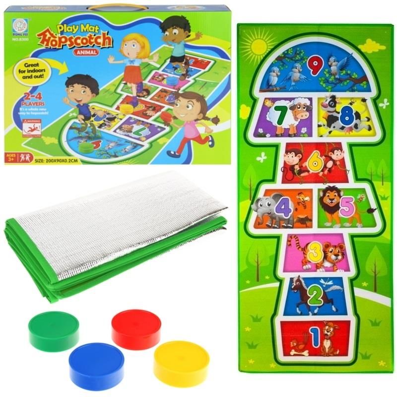 Gra w Klasy Duża Mata do Zabawy Skakania 200x90 cm - ERLI.pl