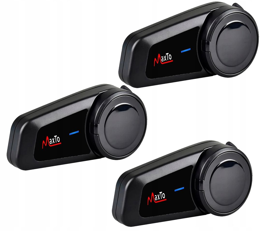 3X Interkom Intercom MaxTo M2 RADIO FM DO 6 KASKÓW - ERLI.pl