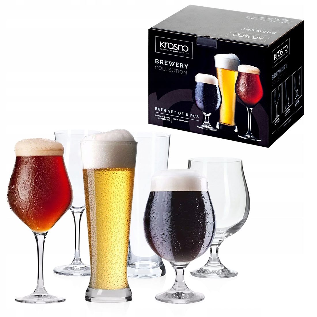 Zestaw Szklanek Do Drinków Piwa Krosno 6 szt - ERLI.pl Zestaw Szklanek Do Drinków Piwa Krosno 6 szt - ERLI.pl