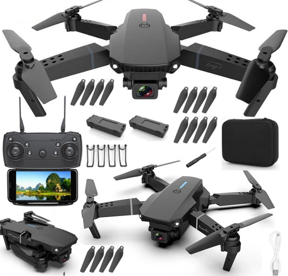 DRON D88 PRO 2 KAMERY 4K WIFI HD A20min ZAWIS 200m - ERLI.pl