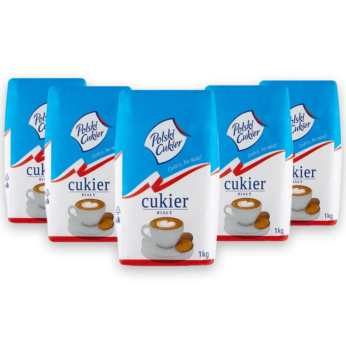 Polski Cukier Cukier biały 1 kg x 5 sztuk - ERLI.pl