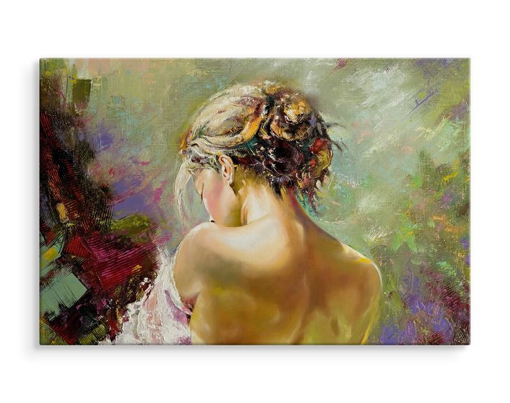 Obraz Do Sypialni Kolorowy Portret Kobiety Abstrakcja Malarstwo 120x80