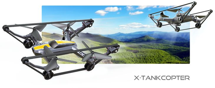 X-TANKCOPTER 2.4GHz Quadcopter-Czołg Dron, HD FPV – 129417618 - ERLI.pl