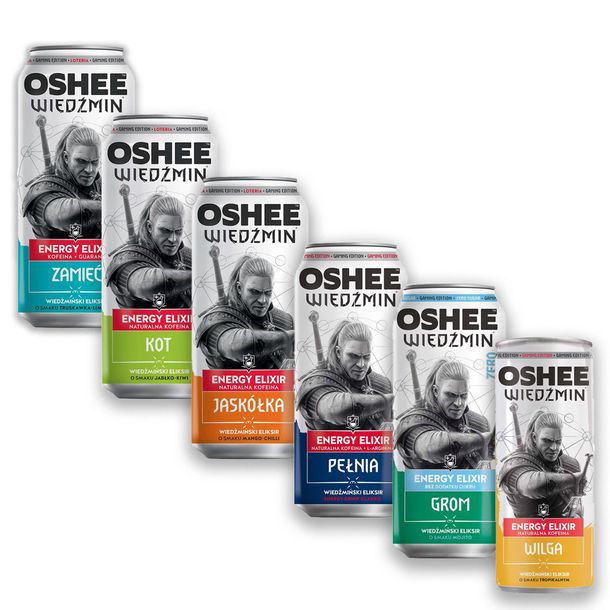 Oshee Napój Wiedźmin Energy Drink Mix 6 Smaków - 6 sztuk - ERLI.pl
