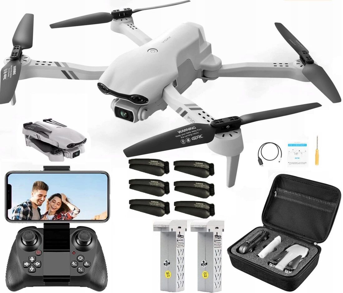 Dron F10 4DRC 2 KAMERY WiFi 4K HD GRATIS 25min – 130115453 - ERLI.pl