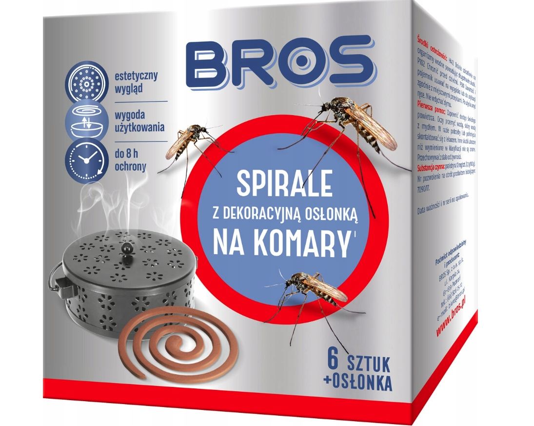 Spirala odstraszacz na komary meszki BROS 6szt - ERLI.pl