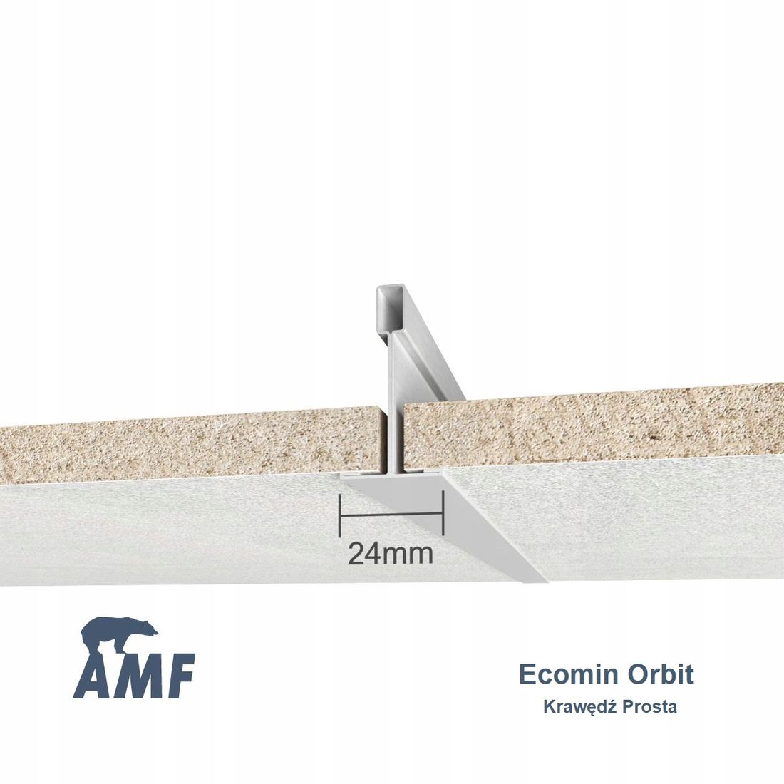 Płyta sufitowa AMF Ecomin Orbit 600x600x13 5,76m2 - ERLI.pl
