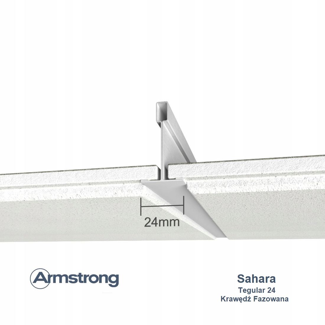 Płyta sufitowa - Armstrong Sahara Tegular 600x600 – 130445710 - ERLI.pl