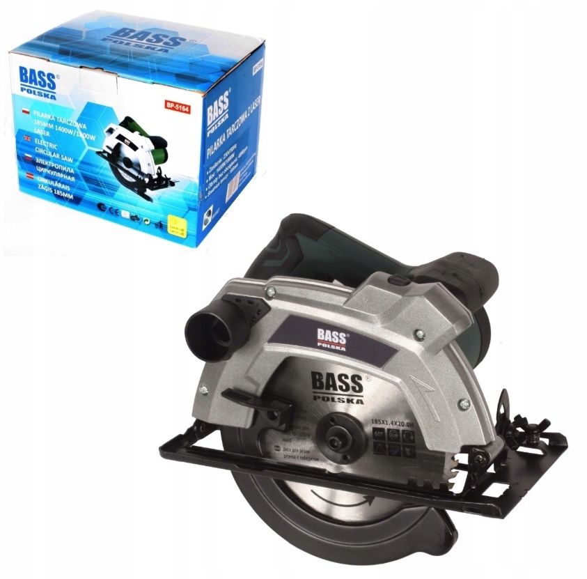 ELEKTRYCZNA PIŁA UKOŚNA DO DREWNA 1800W LASER BASS - ERLI.pl