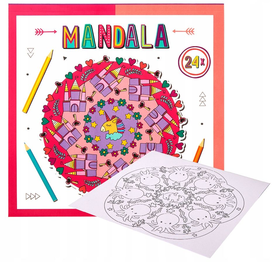 MANDALA KOLOROWANKA MANDALE DLA DZIECI I DOROSŁYCH - ERLI.pl