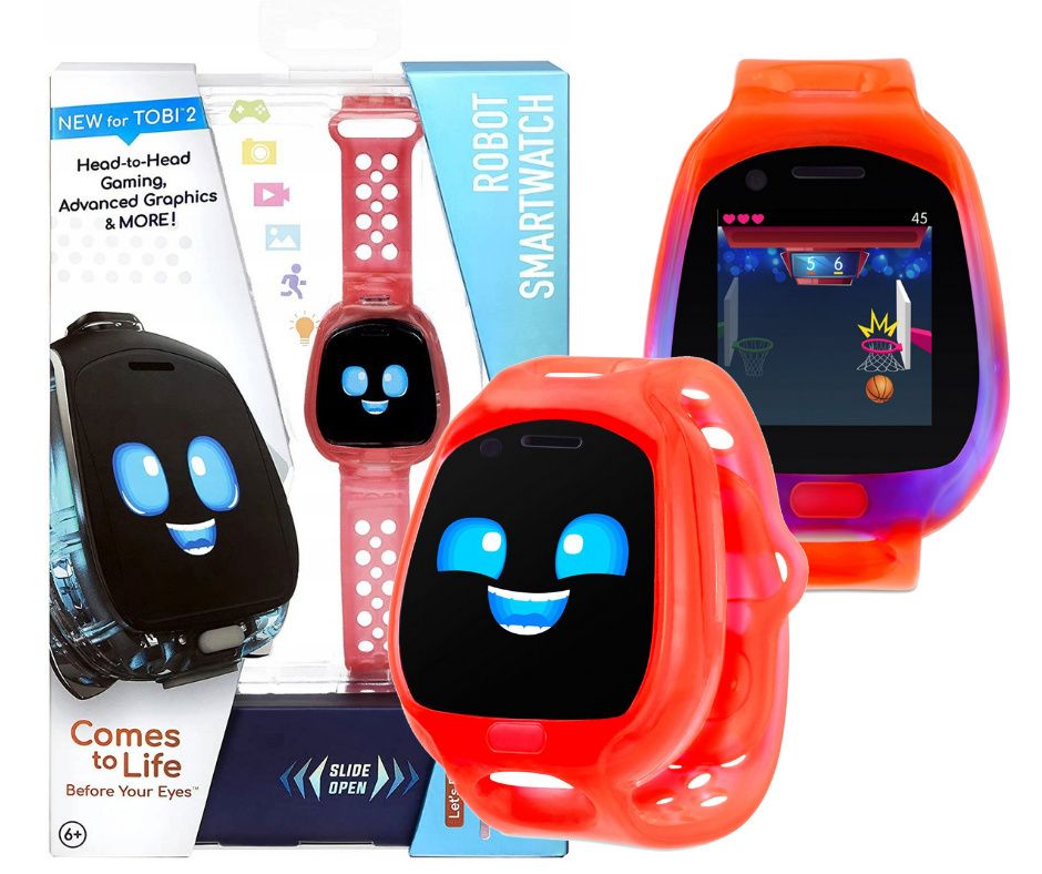 TOBI 2 Smartwatch Zegarek Kamera Czerwony - ERLI.pl