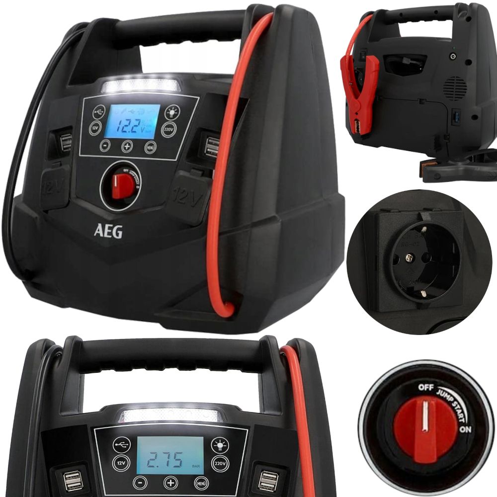 Starter Rozruch do Samochodu Auta 1250A 12V Kompresor - ERLI.pl