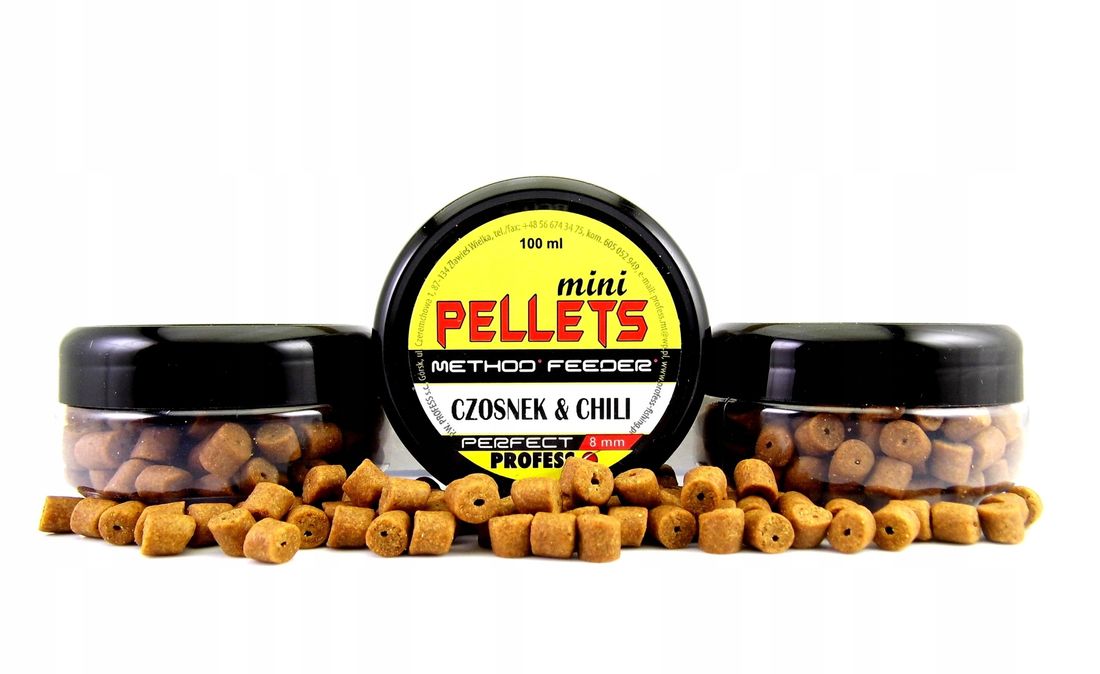 PROFESS MINI PELLET METHOD - CZOSNEK - CHILI 8mm - ERLI.pl PROFESS MINI PELLET METHOD - CZOSNEK - CHILI 8mm - ERLI.pl