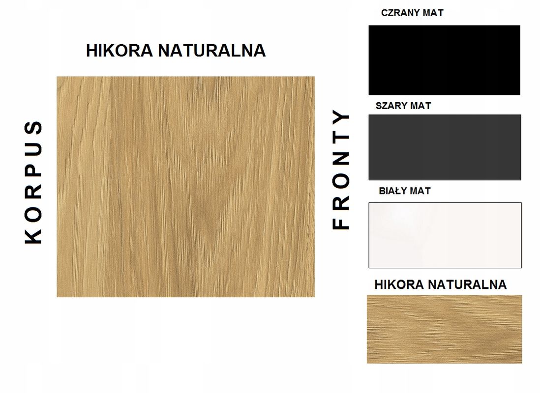 KOMODA INDUSTRIALNA LOFT 120 2D DĄB HIKORA EGGER - ERLI.pl