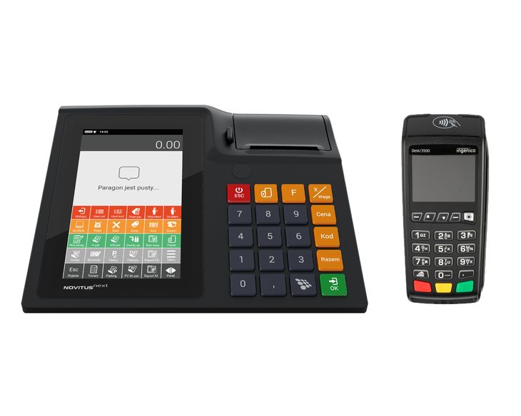Novitus Next Online Wi-Fi Kasa fiskalna+terminal Ingenico Desk 3500 - ERLI.pl