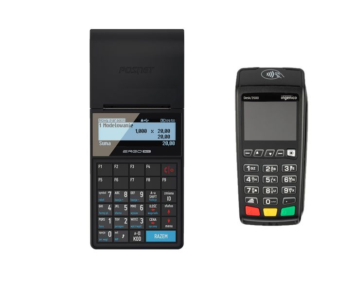 Posnet Ergo Online Wi-Fi Kasa fiskalna+terminal Ingenico Desk 3500 – 131556839 - ERLI.pl
