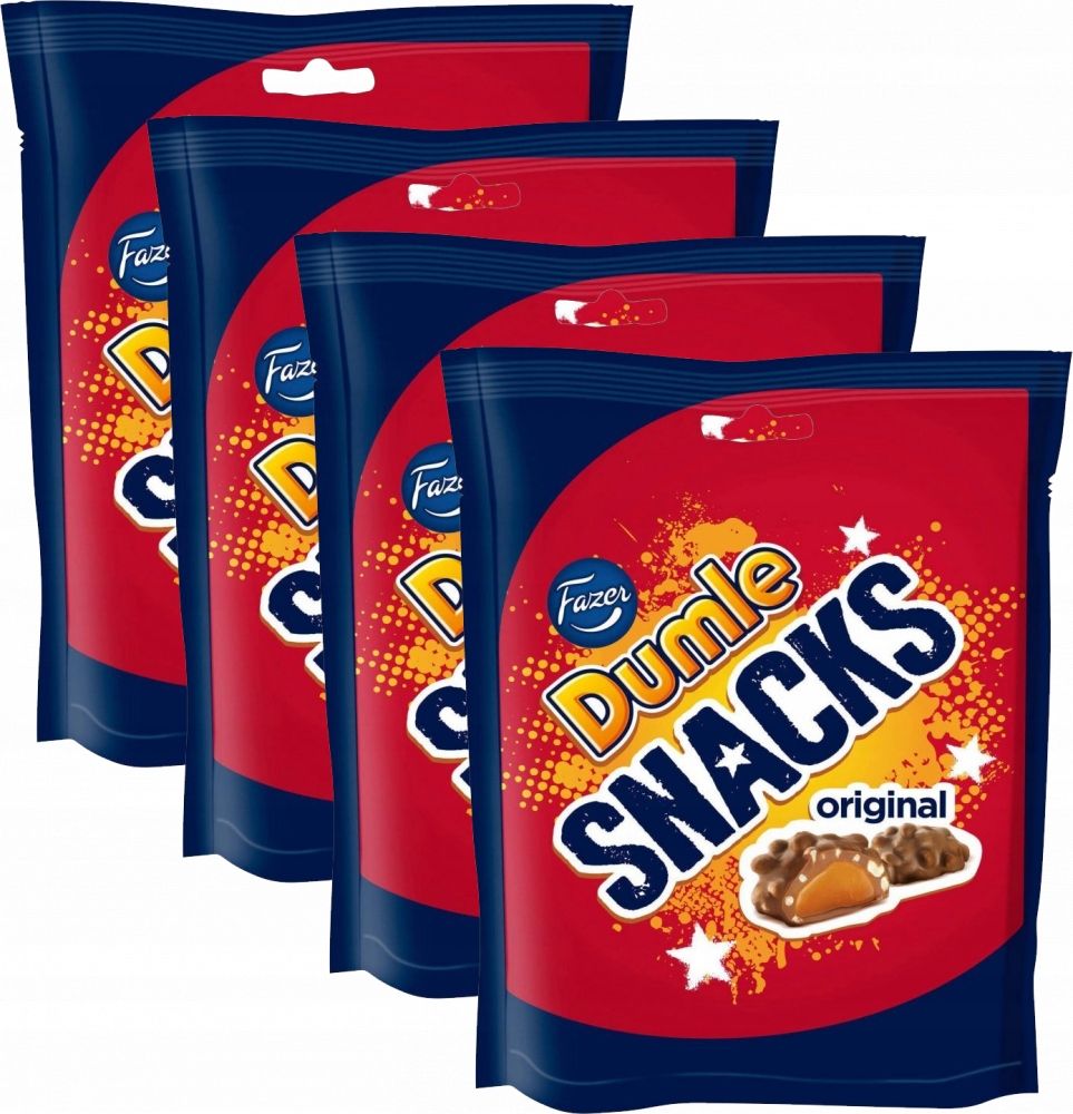 Cukierki Fazer Dumle Snacks w czekoladzie 100g x4 - ERLI.pl