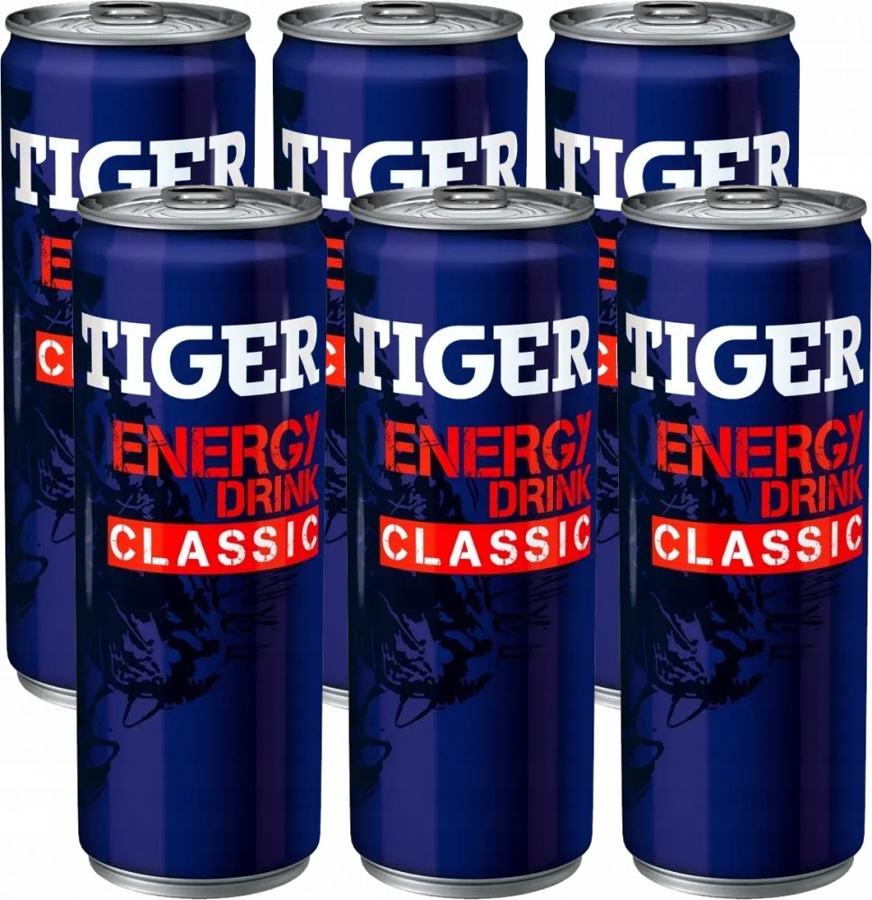 Napój energetyczny Tiger z kofeiną puszka 6x250ml - ERLI.pl