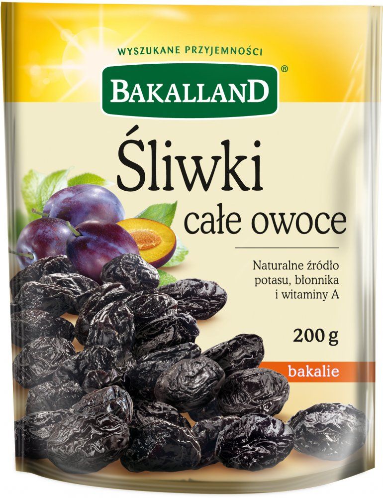 Śliwki suszone całe owoce Bakalland 200g - ERLI.pl