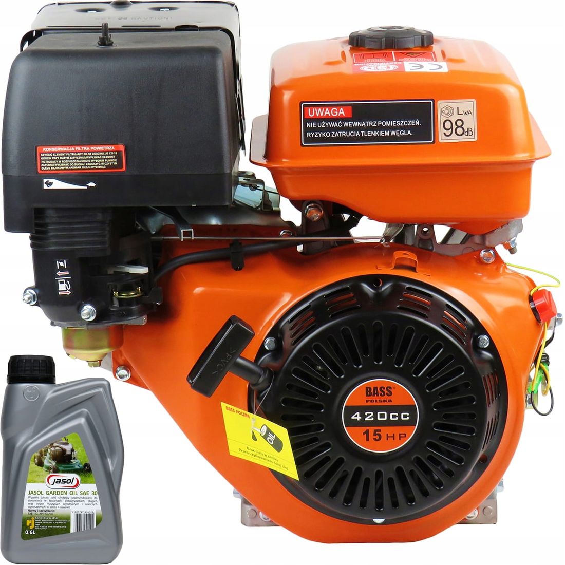 BASS SILNIK SPALINOWY 15KM OHV 25,4mm 420cc + OLEJ - ERLI.pl