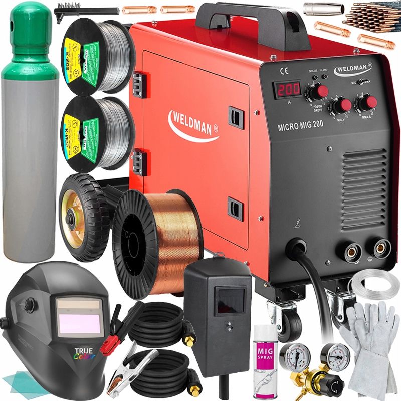 SPAWARKA migomat MIG MAG MMA 200A WELDMAN ZESTAW - ERLI.pl
