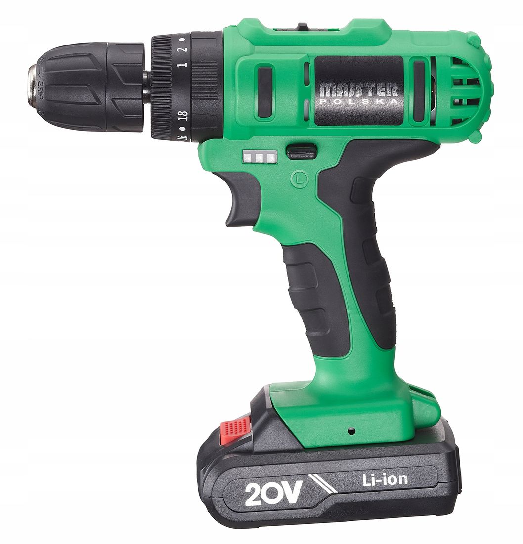 WIERTARKO WKRĘTARKA AKUMULATOROWA 20V Li-Lon 2xAKU - ERLI.pl