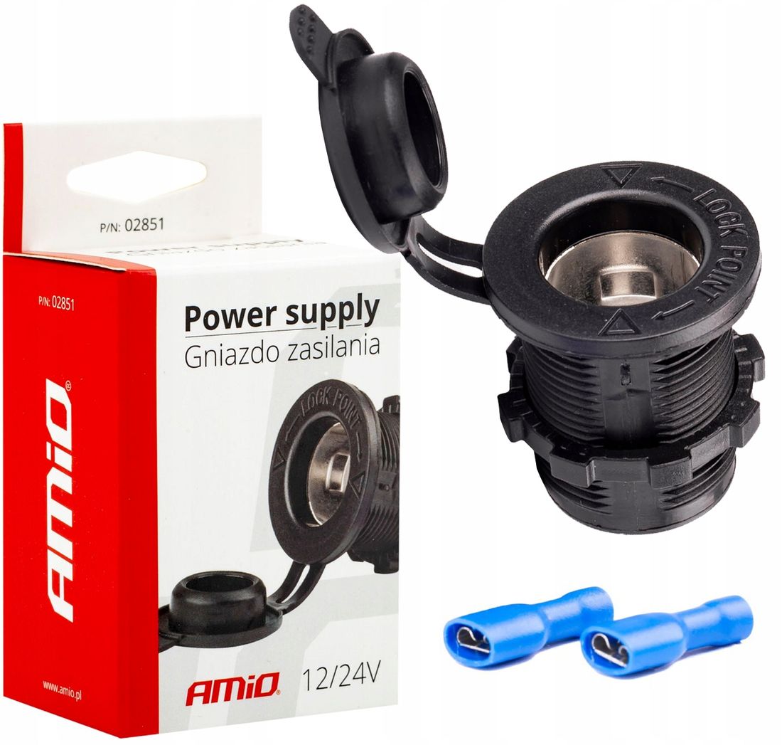 Dodatkowe GNIAZDO ZAPALNICZKI ZABUDOWA 12/24V 15A - ERLI.pl