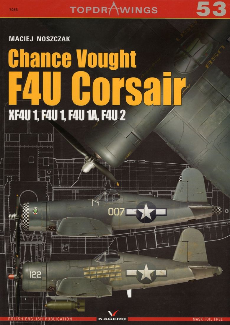 Chance Vought F4U Corsair XF4U 1, F4U 1, F4U 1A, F4U 2 - Topdrawings No. 53 – 131969269 - ERLI.pl