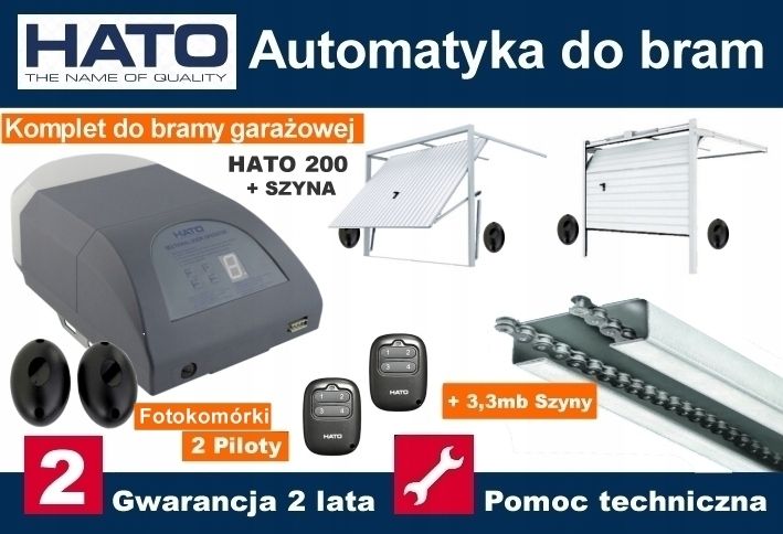 Napęd do bramy segmentowej uchylnej HATO 200 +Foto - ERLI.pl