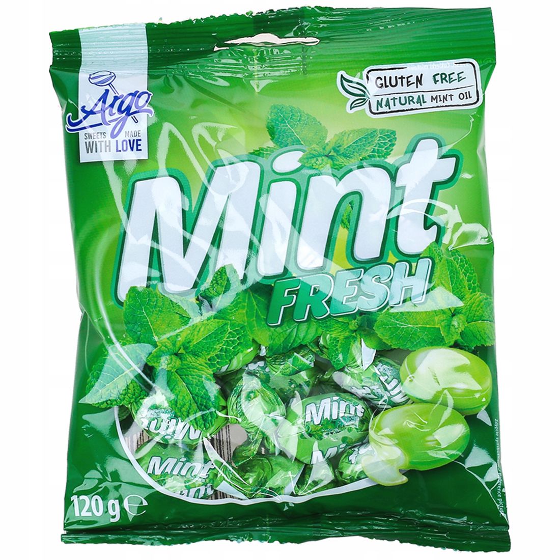 MIĘTÓWKI LANDRYNKI CUKIERKI miętowe nadzienie 120g - ERLI.pl