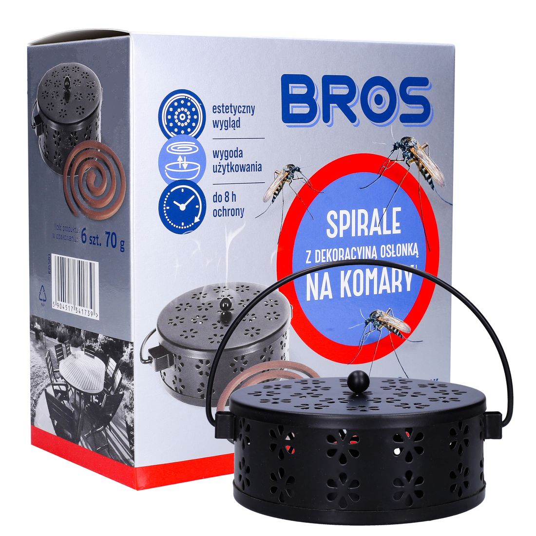 6x SPIRALA ODSTRASZACZ NA KOMARY MESZKI + NACZYNIE - ERLI.pl