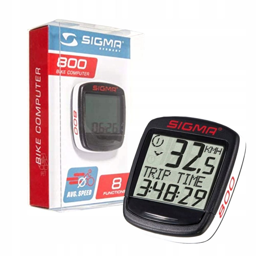 PRZEWODOWY LICZNIK ROWEROWY SIGMA BASE BC 800 - ERLI.pl